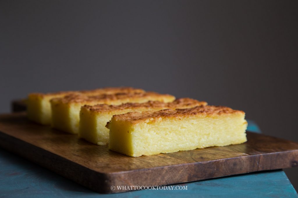 Kuih Bingka Ubi Kayu (Baked Cassava/Tapioca Cake) - Egg or Eggless version