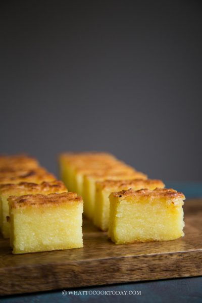 Kuih Bingka Ubi Kayu (Baked Cassava/Tapioca Cake) - Egg or Eggless version
