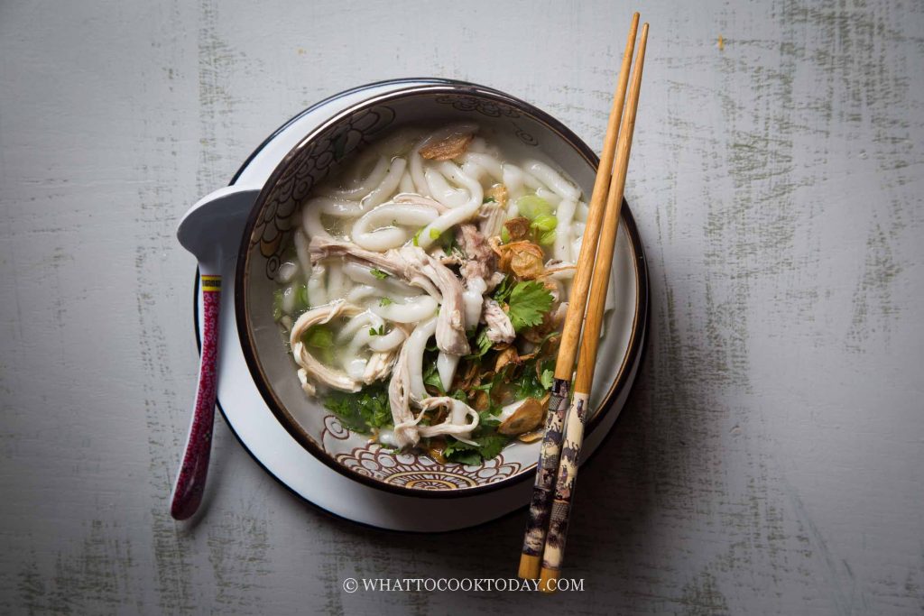 Khao Piak Sen (Lao Tapioca Noodle Chicken Soup) - What To Cook Today