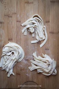 Ban Mian Minced Pork Noodle Soup (Handmade Noodle Soup)