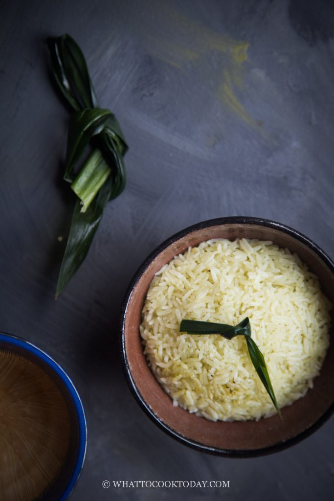 Nasi Pandan Wangi (Aromatic Pandan Rice) - What To Cook Today