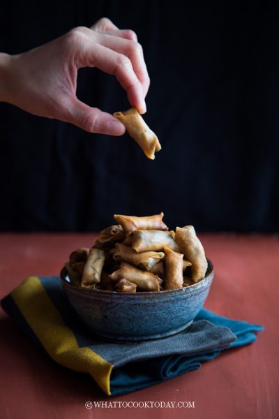 Easy Crispy Mini Pork Floss Rolls (Baked or Fried) - What To Cook Today