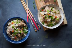 Black Bean Spare Ribs Rice (Pressure Cooker or Rice Cooker)