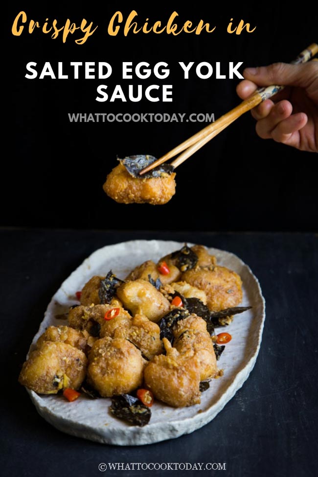 Golden Crispy Salted Egg Yolk Chicken - What To Cook Today
