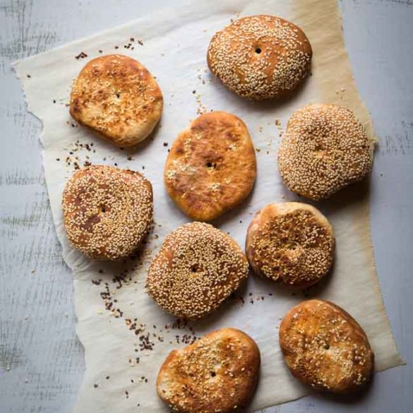 Easy Guang Bing / Foochow Bagel / Kompia (Oven or Air-Fryer)