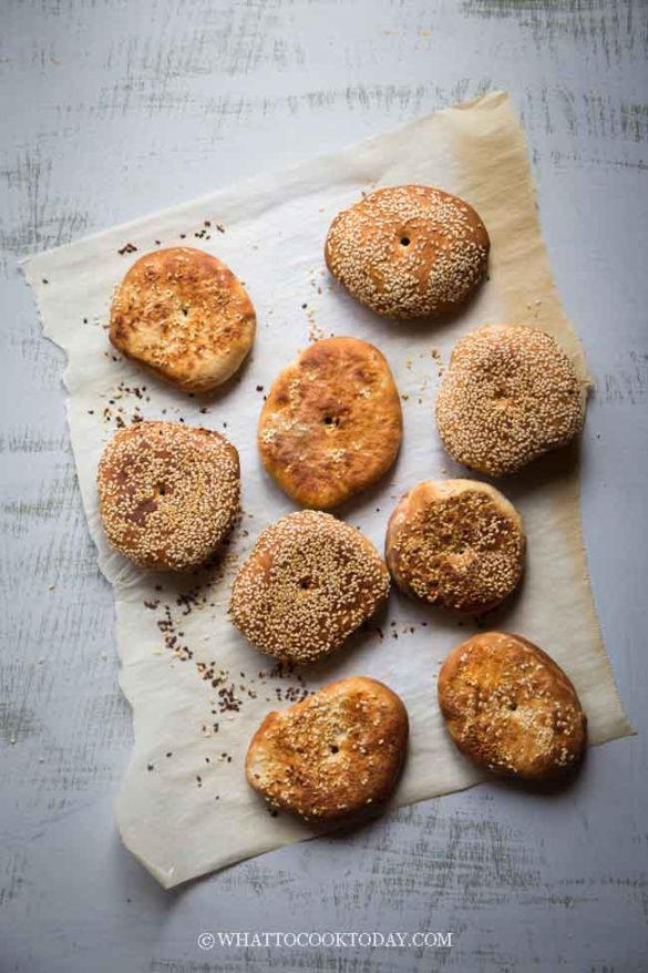 Easy Guang Bing / Foochow Bagel / Kompia (Oven or Air-Fryer)