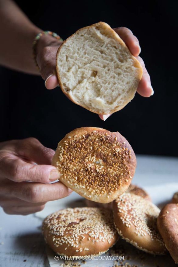 Easy Guang Bing / Foochow Bagel / Kompia (Oven or Air-Fryer)