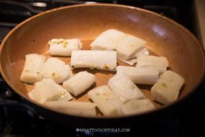 Pan-Fried Cheung Fun Rice Noodle Rolls with Eggs
