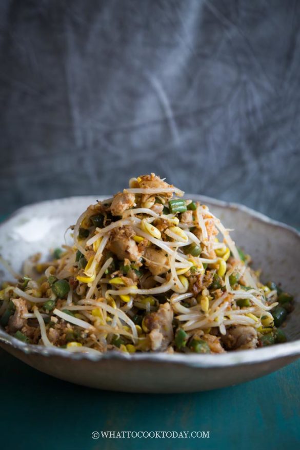 How To Make Lawar Ayam (Balinese Long Bean Coconut Chicken Salad)