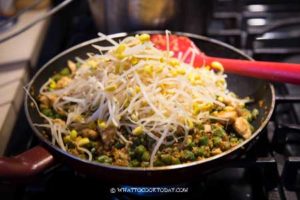 How To Make Lawar Ayam (Balinese Long Bean Coconut Chicken Salad)