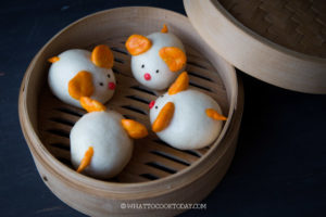 Chinese New Year The Year of Rat Steamed Buns - What To Cook Today