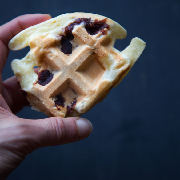 Easy Sweet Red Bean Mochi Waffles (DF)