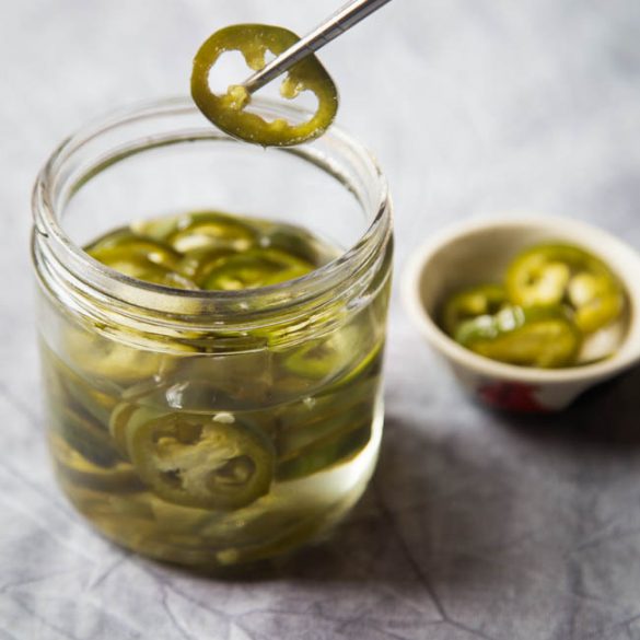 Asian Quick-Pickled Green Chilies