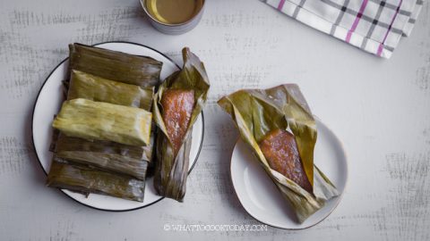 Lepat Ubi Kayu / Lemet /Ketimus Singkong (Steamed Cassava Cake)