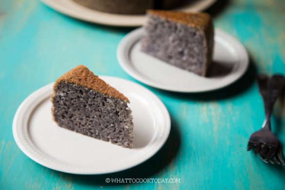 Eggless Black Sesame Sponge Cake (Rice Cooker or Oven)