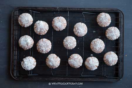 Sweet Red Bean Paste/ Anko Crinkle Cookies (with Egg or Eggless)