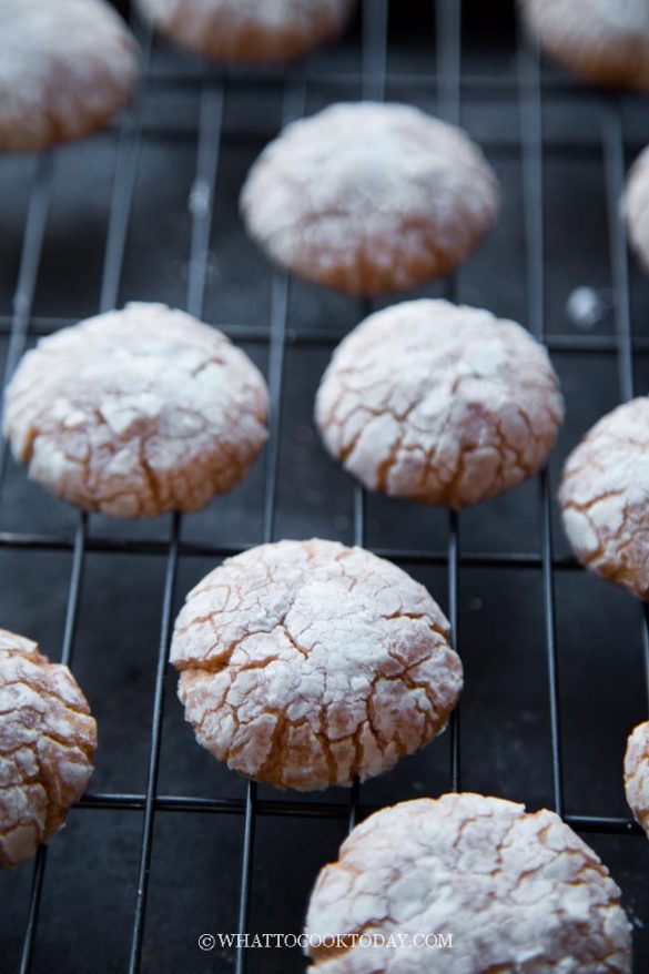 Sweet Red Bean Paste/ Anko Crinkle Cookies (with Egg or Eggless)