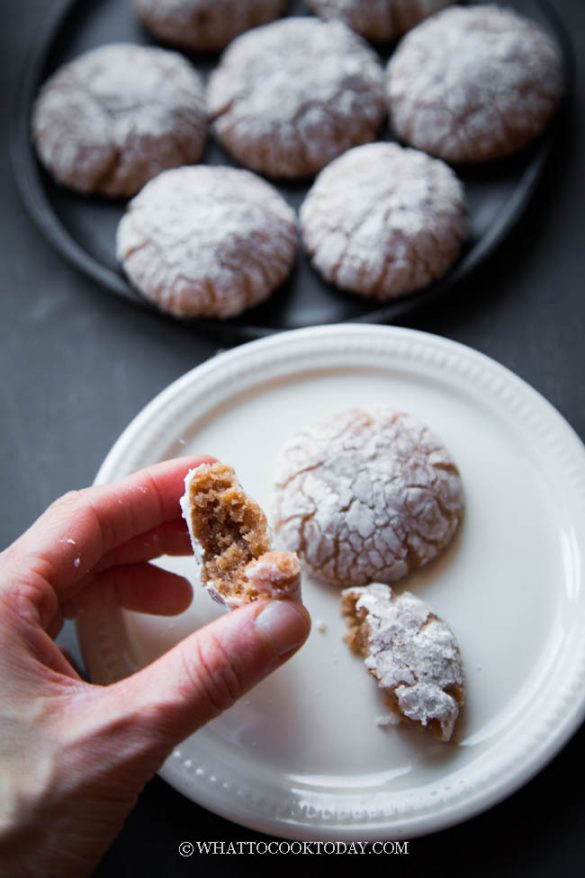Sweet Red Bean Paste/ Anko Crinkle Cookies (with Egg or Eggless)