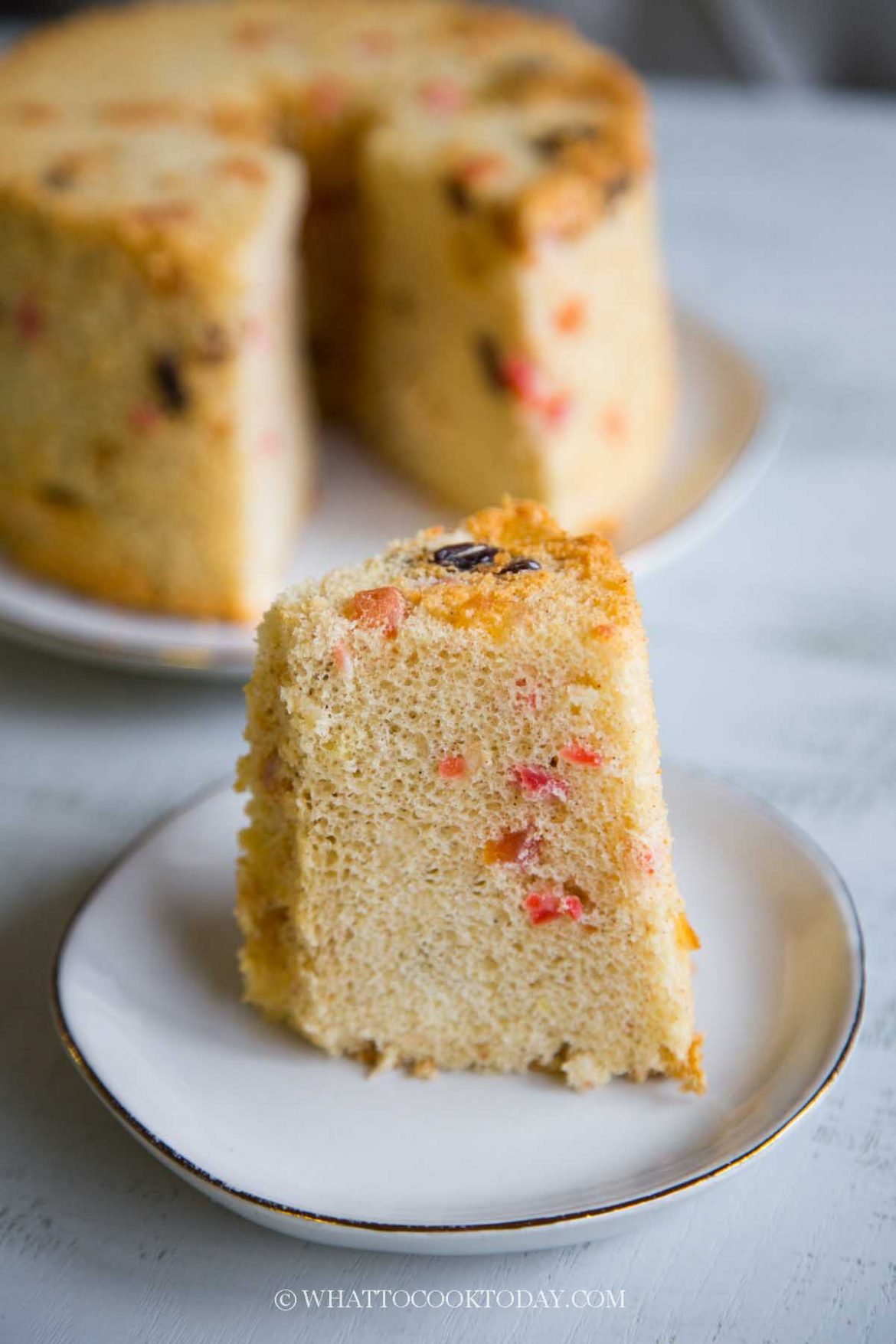 Softy and Fluffy Chiffon Gingerbread Fruit Cake - What To Cook Today