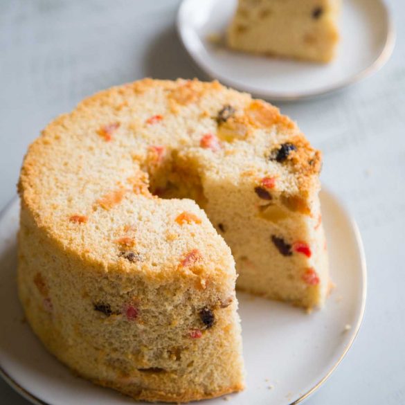 Softy and Fluffy Chiffon Gingerbread Fruit Cake - What To Cook Today