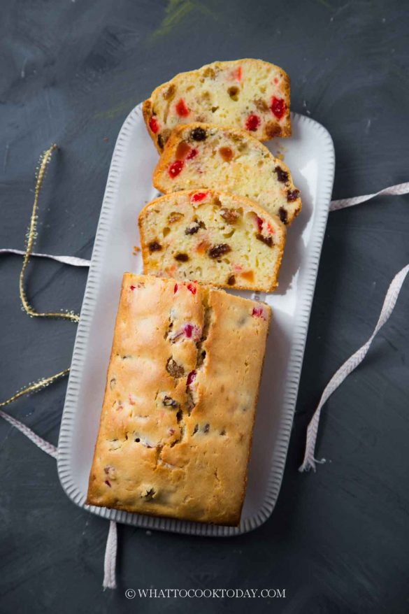 Easy Holiday Cream Cheese Fruit Cake Loaf (No Alcohol)
