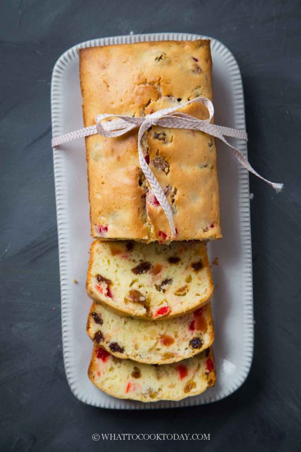 Easy Holiday Cream Cheese Fruit Cake Loaf (No Alcohol)