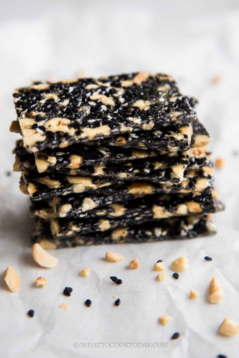 Easy Black Sesame Peanut Candy (Soft and Chewy) - What To Cook Today