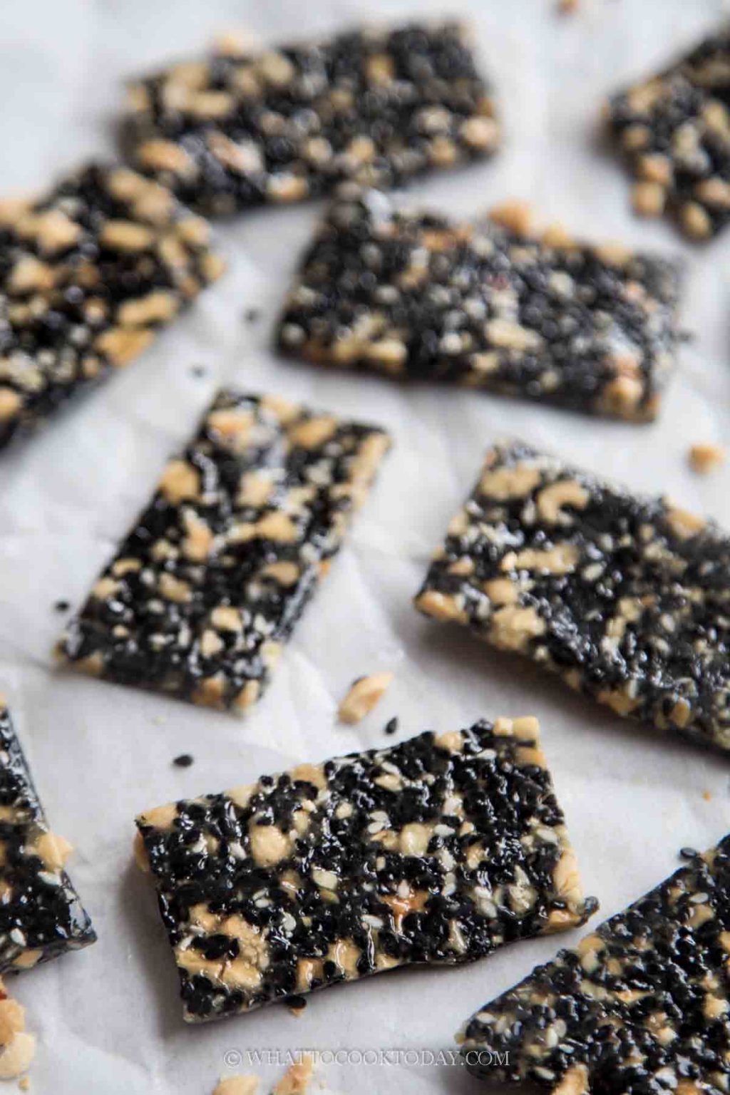 Easy Black Sesame Peanut Candy (Soft and Chewy) - What To Cook Today
