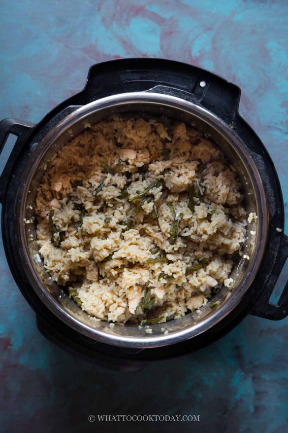 Long Bean Rice / Tau Kok Fan (豆角饭) - Rice Cooker or Instant Pot