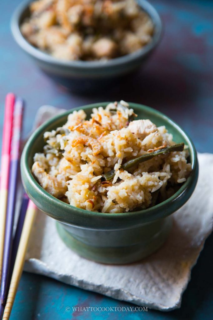 Long Bean Rice / Tau Kok Fan (豆角饭) - Rice Cooker or Instant Pot