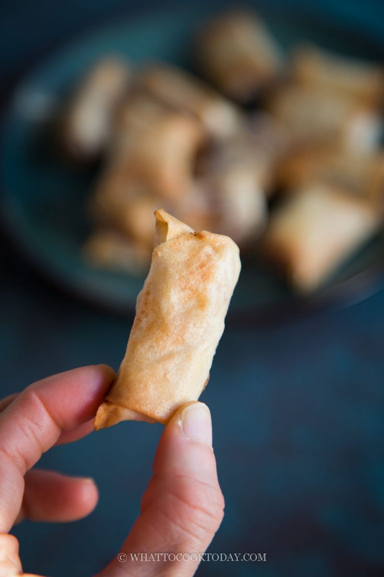 Fried Nian Gao, Taro, Sweet Potato Spring Rolls (Air-Fryer Version)