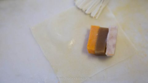 Fried Nian Gao, Taro, Sweet Potato Spring Rolls (Air-Fryer Version)