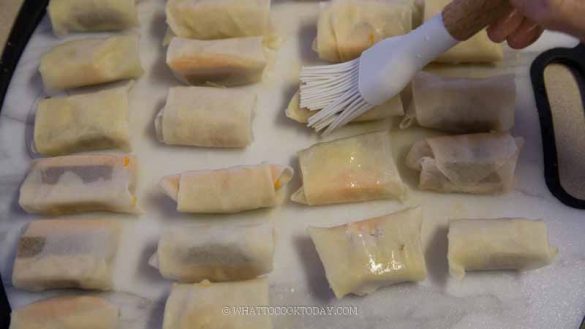 Fried Nian Gao, Taro, Sweet Potato Spring Rolls (Air-Fryer Version)