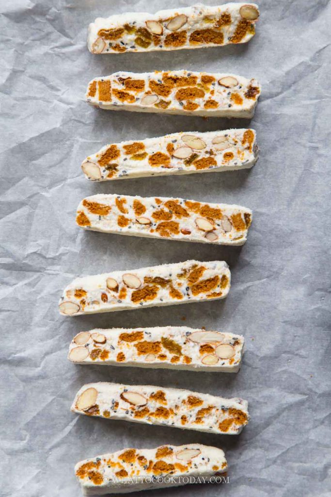 Easy Eggless Taiwanese Snowflake Crisp Milk Nougat (雪花酥)