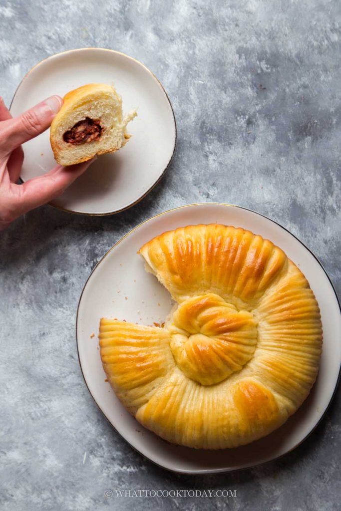Wool Roll Milk Bread with Char Siu Filling (Tangzhong method)