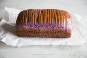 Purple Sweet Potato Wool Roll Bread With Custard Cream