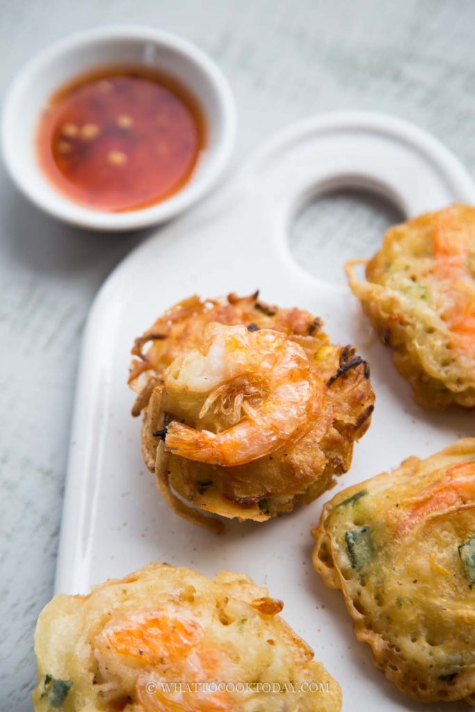 Cucur Udang / Bakwan Udang (Prawn Fritters) - What To Cook Today