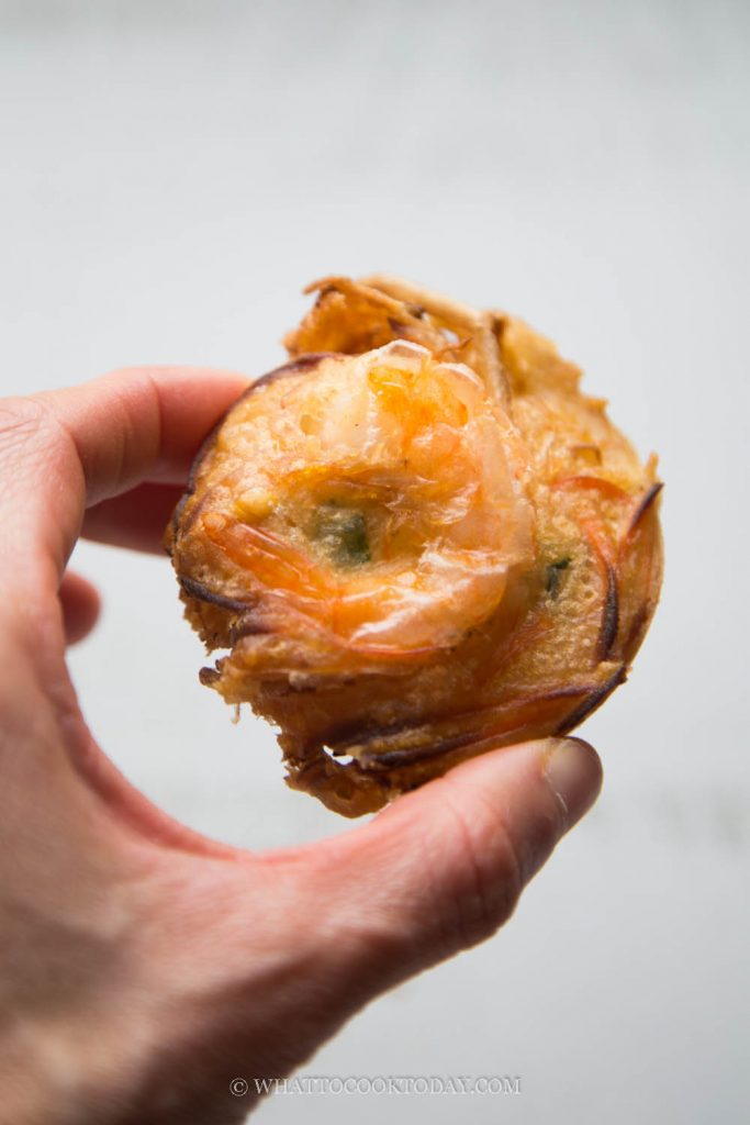 Cucur Udang / Bakwan Udang (Prawn Fritters) - What To Cook Today