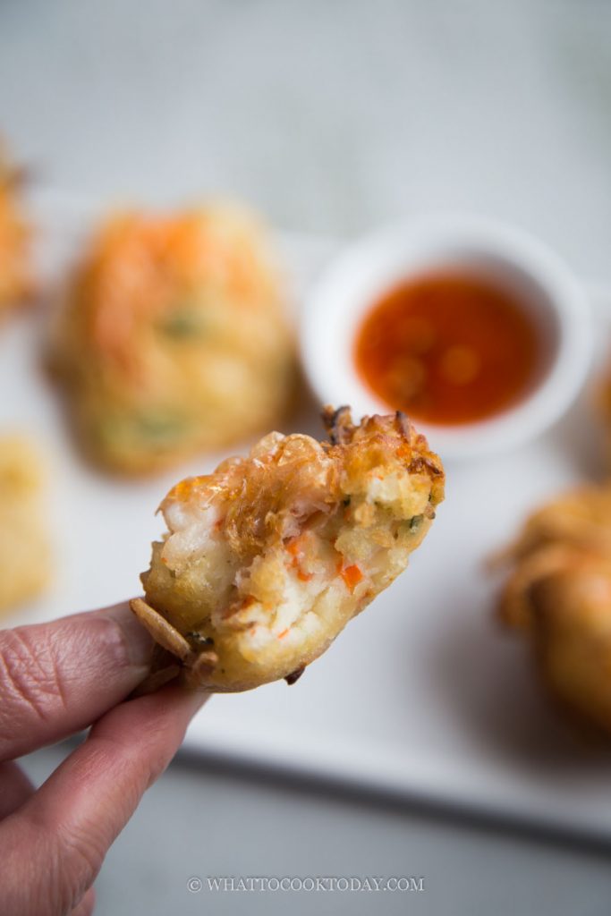 Cucur Udang / Bakwan Udang (Prawn Fritters) - What To Cook Today