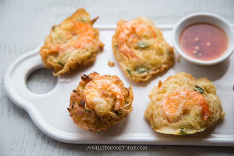Cucur Udang / Bakwan Udang (Prawn Fritters) - What To Cook Today