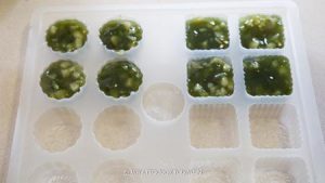 Kuih Tako / Kueh Taco (Water Chestnut Pandan Coconut Pudding)