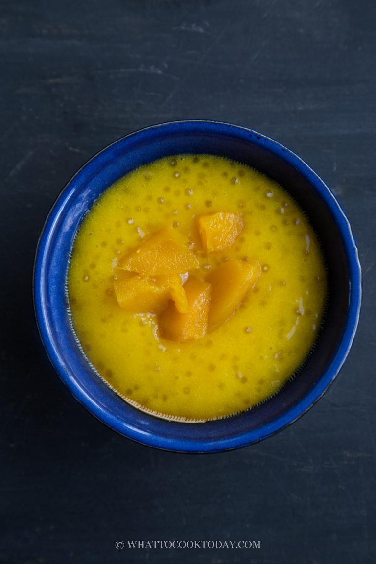 Super Easy Chinese Mango Sago Dessert - What To Cook Today
