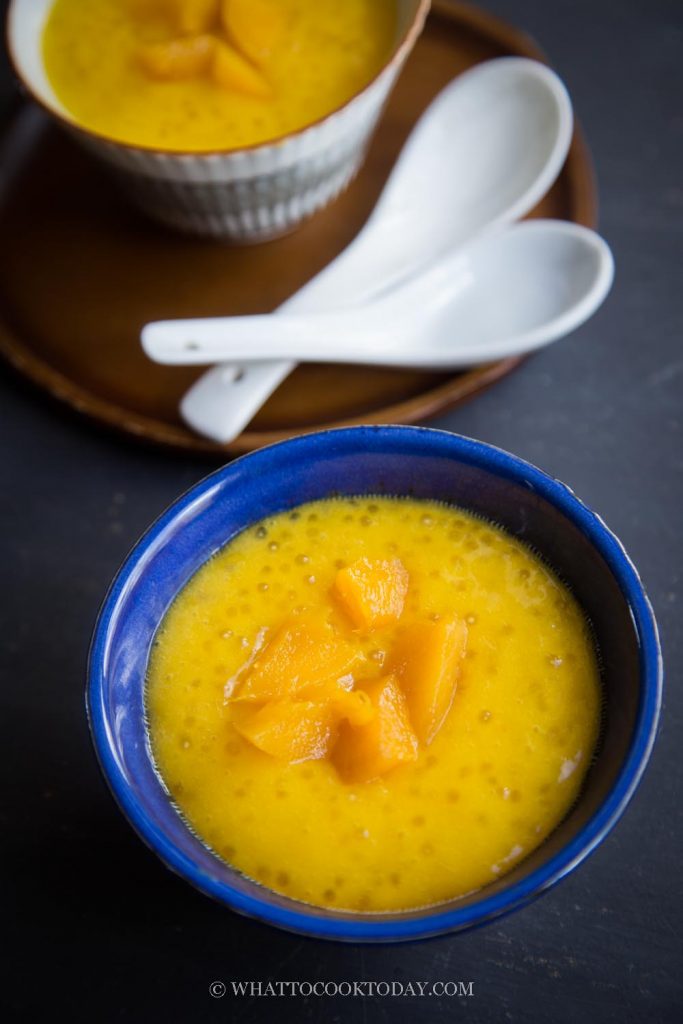 Super Easy Chinese Mango Sago Dessert - What To Cook Today