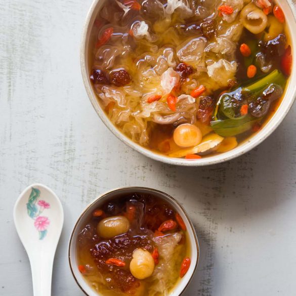 Barley Ginkgo Nut Bean Curd Dessert Soup (Fu Chuk/Foo Chuk)