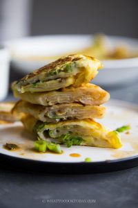 Easy Taiwanese Dan Bing (Egg Crepe Roll)