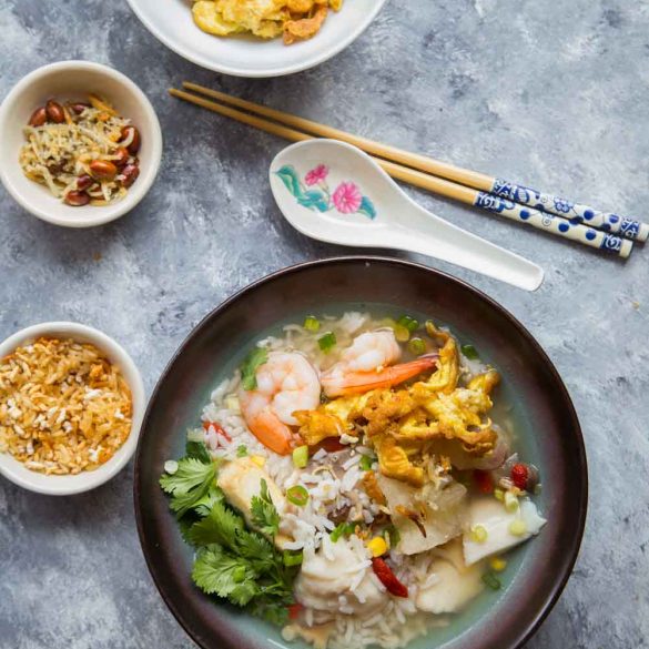 Easy Seafood Mui Fan (Seafood Egg Gravy with Rice )