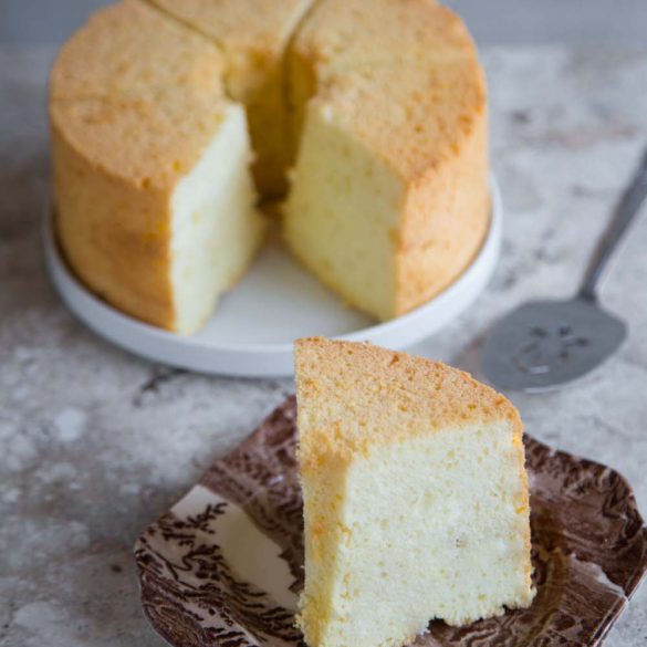 Soft and Fluffy Coffee Chiffon Cake