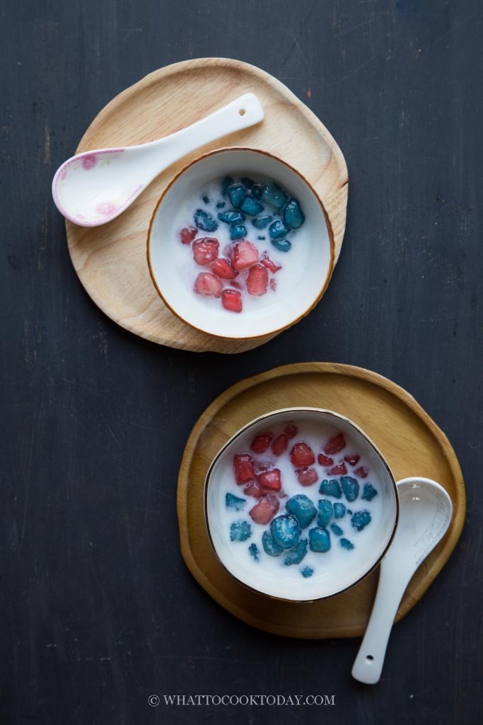 How To Make Tub Tim Grob (Thai Red Ruby Dessert)