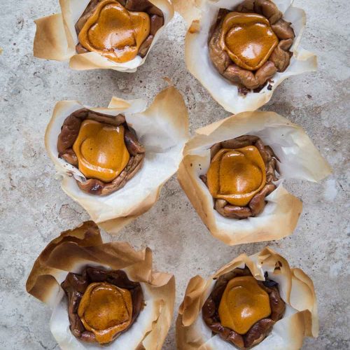 Dalgona Candy Coffee Basque Burnt Cheese Cupcakes