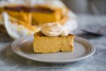 Pumpkin Basque Burnt Cheesecake with Pumpkin Cream